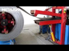 Máquina de moldagem de rolos de vigas W de trabalho pesado com pré-corte hidráulico e transmissão por caixa de engrenagens