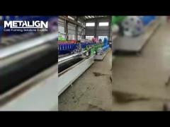 Máquina de moldagem de rolos de coluna de silos de trabalho pesado com perfuração de rastreamento e cortador hidráulico