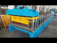 Sea Wave Roof Tile Roll Forming Machine With Guide Pillar And Hydraulic Punching