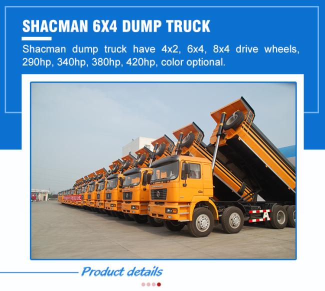 Shacman Heavy Duty F2000 F3000 M3000 6X4 340HP 380HP 420HP 40tons Dump Truck