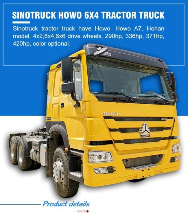Sinotruk HOWO Head Trailer Truck 6X4 10 Wheel Tow Used Tractor Truck
