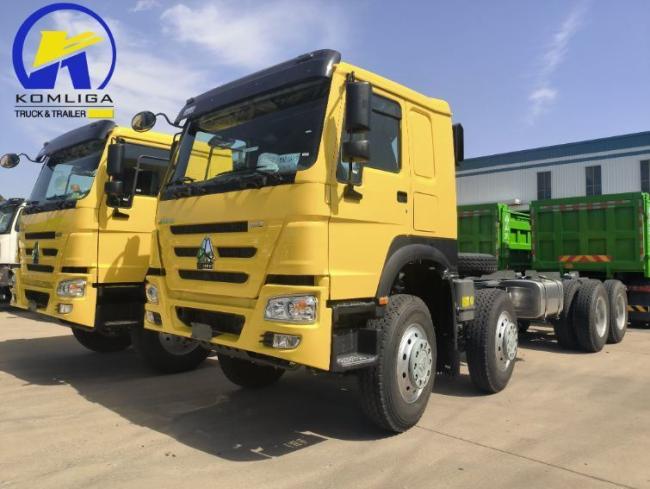 Used Sinotruk HOWO T7 8X4 400HP Heavy Duty Trailer Tractor Secondhand Tractor Truck Price for Sale