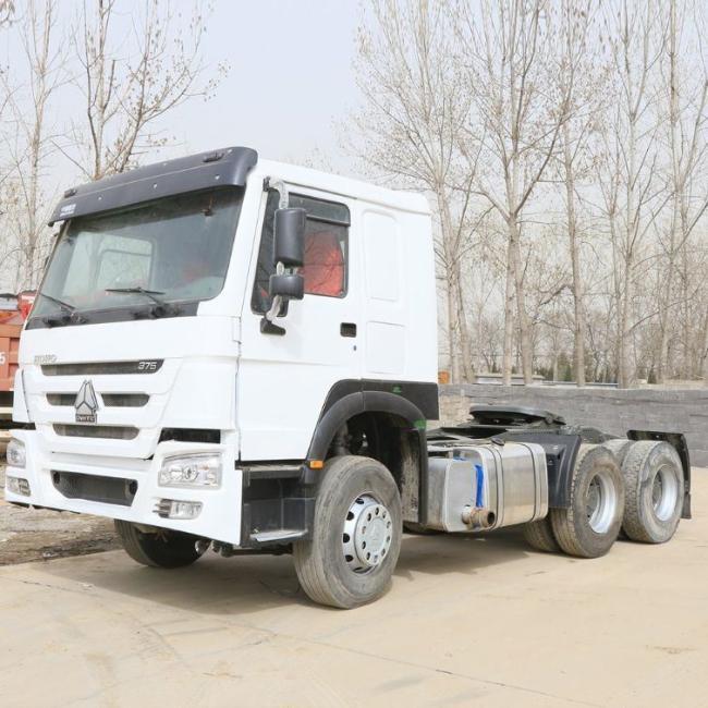 Used Sinotruk HOWO 6X4 10wheel 375HP White Tractor Truck Head Truck for Sale