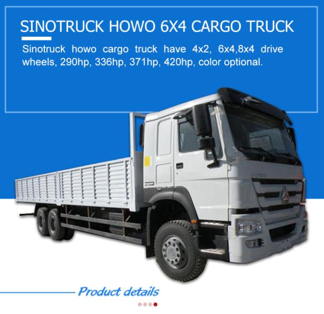 Brand New Sinotruck 6X4 371HP 30 Tons HOWO 10 Wheeler Cargo Truck Price