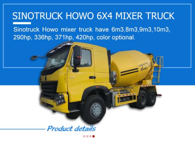 High Quality Construction Mobile Heavy Duty Sinotruk 6X4 Used Concrete Mixer Truck