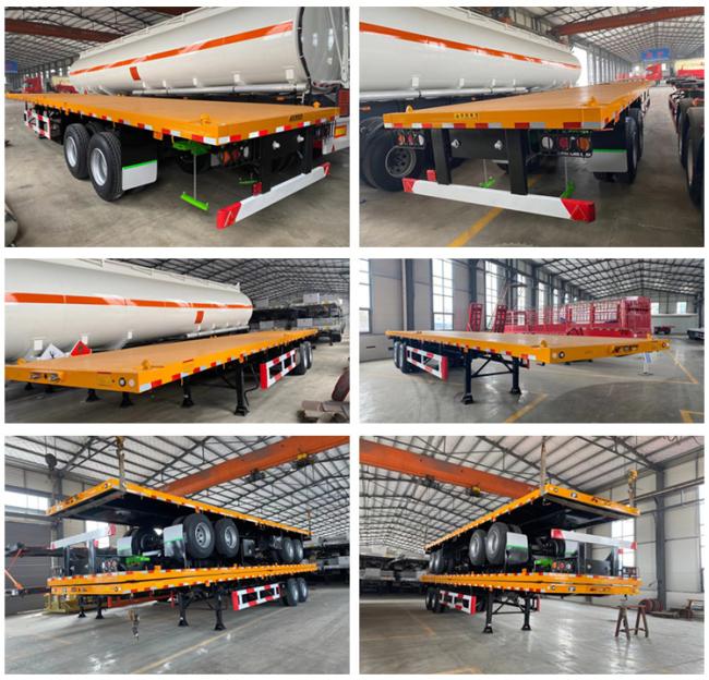 New 2 Axles Tri-Axles 3 Axles 4 Axles Semi Trailer 40FT 40 Tons Skeleton Chassis Truck Container Flatbed Trailer Used Tractor Trailer