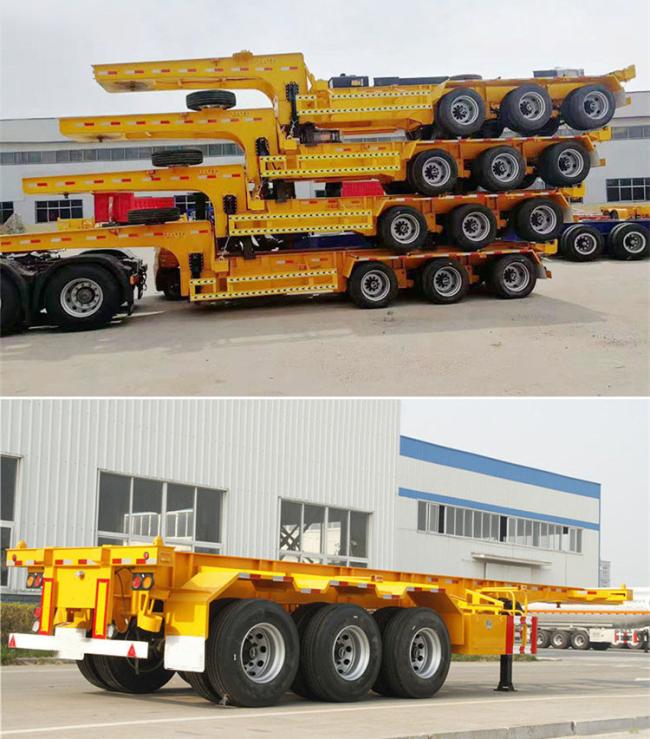 Heavy Duty 40 Tons 20 40 Feet Tri Axle Chassis Trailers for Sale