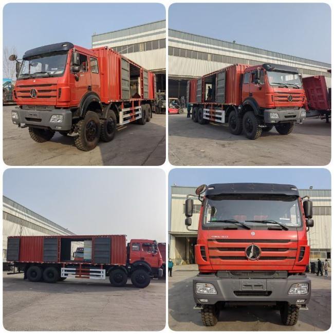 New Benz Beiben Truck 6X4 8X4 8X8 10wheel 12wheel Truck Cargo Tricycle Van Style Box Cargo Truck Price for Sale
