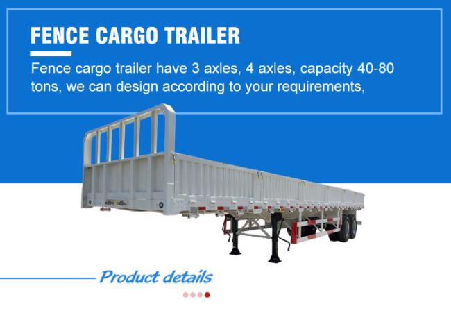 40ton Payload with Container Lock Side Wall Mini Cargo Trailer Small