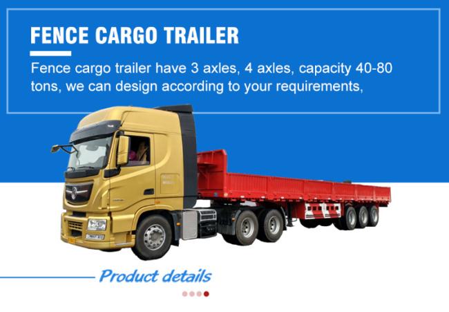 3 Axle 40FT Container Side Wall Semi Trailer Manufacturer