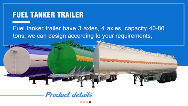 New Heavy 3 Axle 45000L Petrol Transport Oil Tanker Fuel Tanker Truck Trailer for Sale