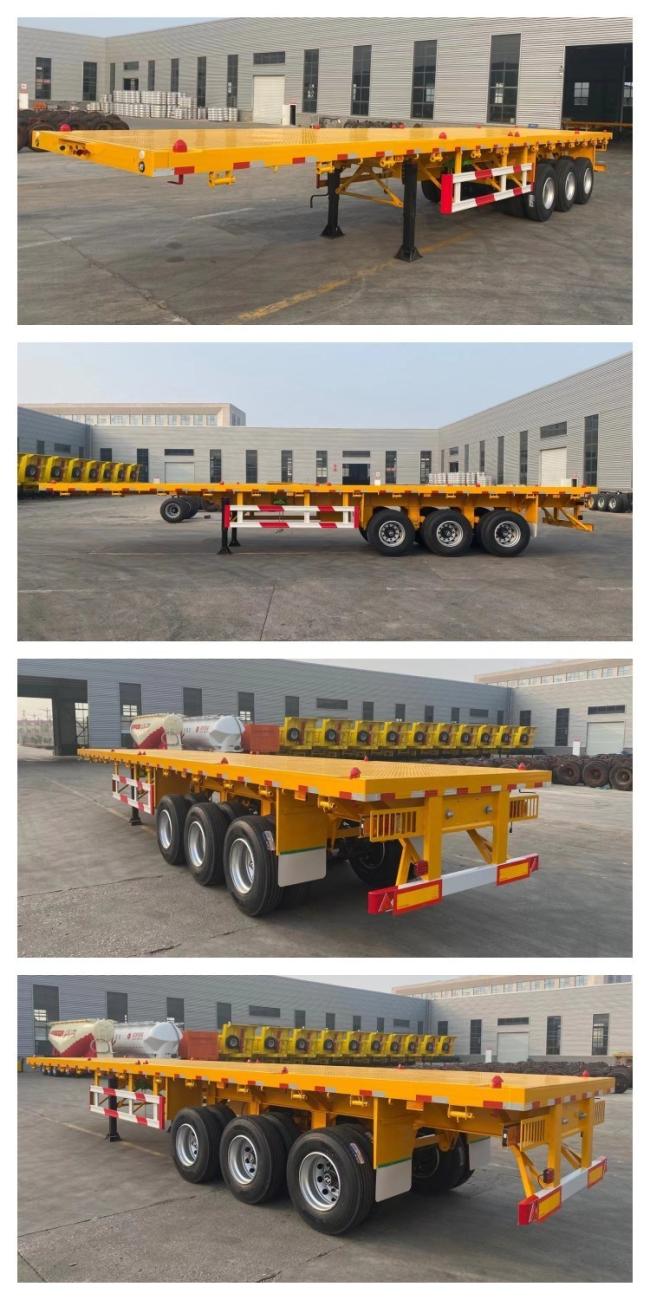 3 Axles 4 Axles 40tons 50ton 60ton Flatbed Trailer to Uzbekistan
