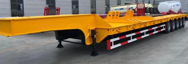 Low Bed Truck Trailer 80 Ton Lowbed Trailer Lowboy Axle