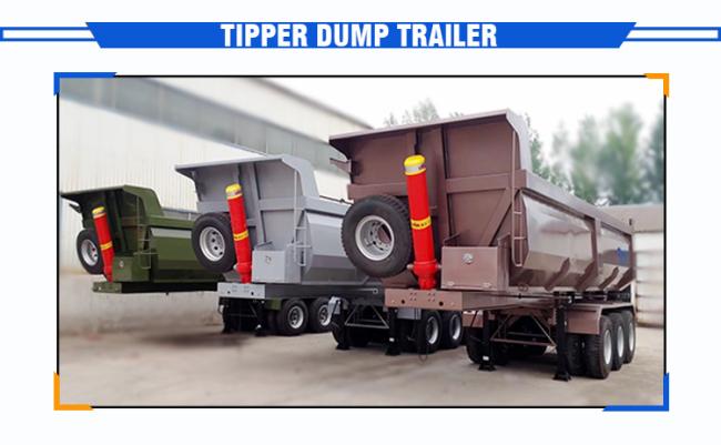 60ton Coal Transport Semi Trailer End Dump Trailer