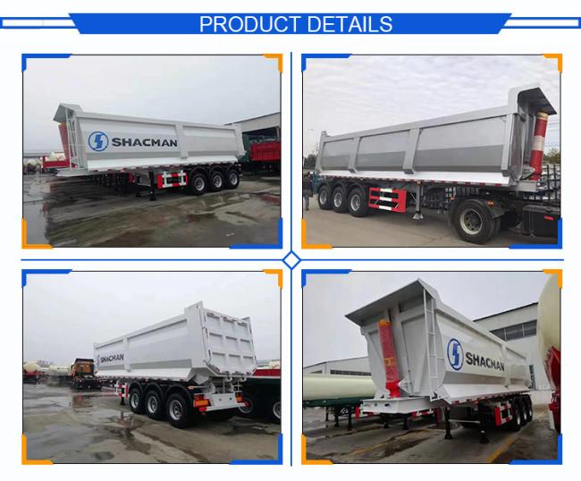 3 Way 35m3 40m3 45m3 Dumper Dump Trailer Tipper for Kenya