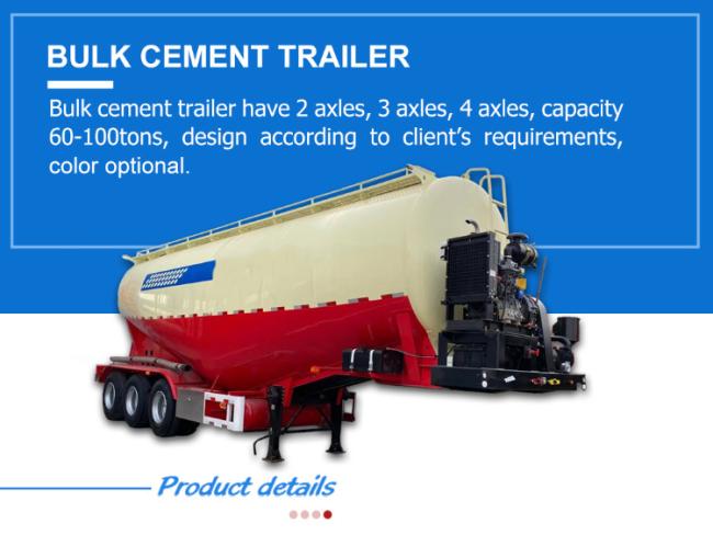 3axle Cement Tank Container Dry Bulk Cement Trailer