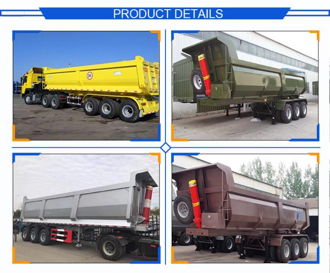 3 Axle 4 Axles Heavy Duty Dump Tipper Trailer