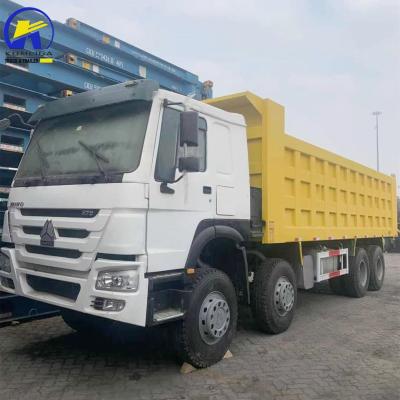 Cina Asse anteriore 9 tonnellate Capacità di carico Sinotruk HOWO 40 tonnellate Camionotti usati 8500*2500*3400mm in vendita
