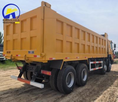 中国 前方リフティングスタイル Sinotruk HOWO 8X4 大容量とイエローダンピングのダンプトラック 販売のため