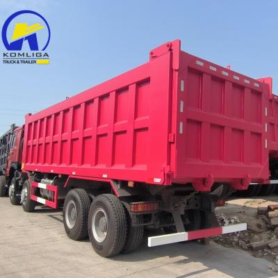 中国 前方リフティングスタイル Sinotruk HOWO 8X4 大容量とイエローダンピングのダンプトラック 販売のため