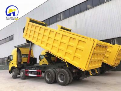 中国 12ホイール 8X4 HOWO フロントアクセル 9トンの荷重容量と使用されたダンプ/ティッパートラック 販売のため