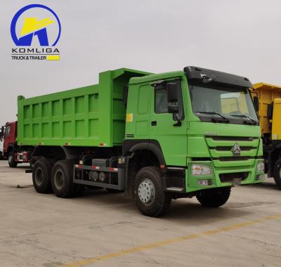 中国 351-450hp Sinotruck HOWO 中古 6X4 20cbm ハイバホイストダンプトラック 販売のため