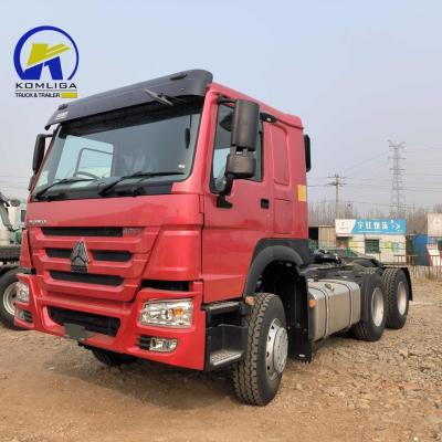 China 6X4 Roda motriz usada Sinotruk HOWO 10 Wheeler Tow Head Trailer Truck com cabine de A / C à venda