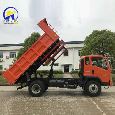 China 4X2 5 Tons Sinotruk HOWO Camion Benne with Tubeless Tire Design 5995x2350x2620mm for sale
