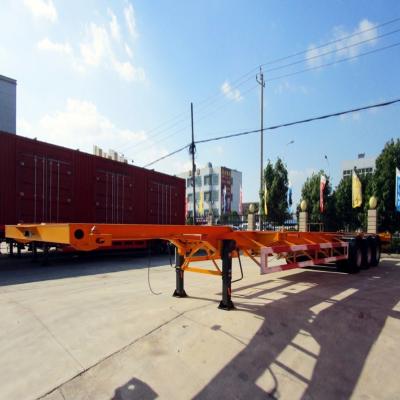 China Heavy Duty Flatbed Cargo Shipping Container Trailer with 9.00*22.5/8.00-20/8.5-20 Rim for sale