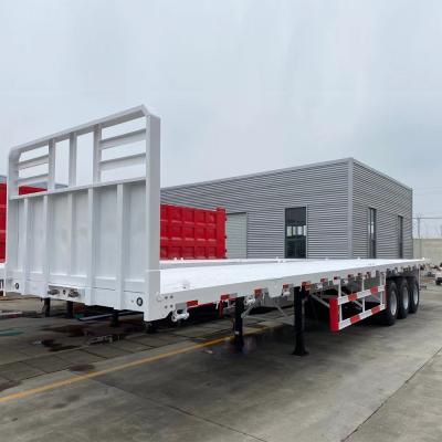 China 40ft Heavy Duty Lowboy 20ft Container Trailer Semi-Trailer met Jost Twee snelheid Support Leg Te koop
