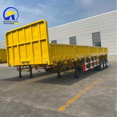 China Zijdekant aanhangwagen Semi-trailer Cargo-trailer met LED-licht en staalmateriaal Te koop