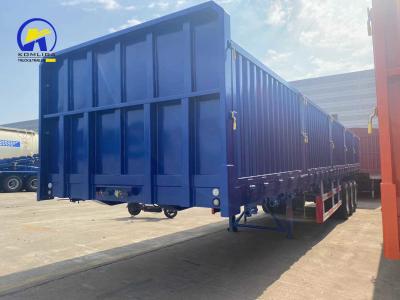 China Zijdekant aanhangwagen Semi-trailer Cargo-trailer met LED-licht en staalmateriaal Te koop