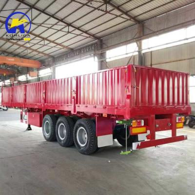 China Gebruikte/tweedehands zware container zijdelings hek halve aanhangwagen met 1820 mm loopvlak Te koop