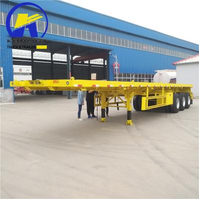 China 50T Load Capacity ECE Certified Container Flatbed Semi Truck Trailers for Transport for sale