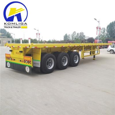 China 50T Load Capacity ECE Certified Container Flatbed Semi Truck Trailers for Transport for sale