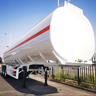 China 7000-8000mm Wheel Base 3 Axle 45000L Petrol Transport Oil Tanker Fuel Tanker Truck Trailer for sale