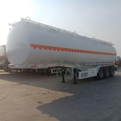 China 7000-8000mm Wheel Base 3 Axle 45000L Petrol Transport Oil Tanker Fuel Tanker Truck Trailer for sale