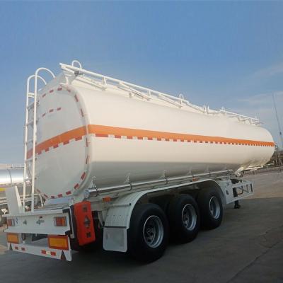 China 7000-8000mm Wheel Base 3 Axle 45000L Petrol Transport Oil Tanker Fuel Tanker Truck Trailer for sale