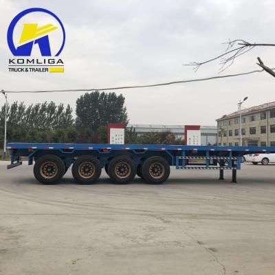 China ABS Anti-lock Braking System 40FT 45FT Container Trailer Flatbed Truck Trailers in Russia for sale