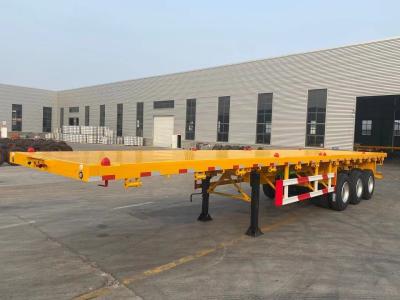 Cina 3 assi 20FT 40FT Tanzania Used Flatbed Trailer con King Pin Jost 2.0 o 3,5 pollici in vendita