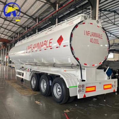 China Aluminum Walkway 3 Axle 25/30/40/50cubic Meters Fuel Oil Tank Trailer for Discharging for sale