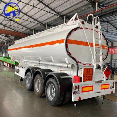 中国 2/3 軸 重油燃料タンク トラクター トラック アルミニウム歩道とツールボックスのための半トレーラー 販売のため