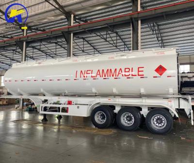 中国 2/3 軸 重油燃料タンク トラクター トラック アルミニウム歩道とツールボックスのための半トレーラー 販売のため