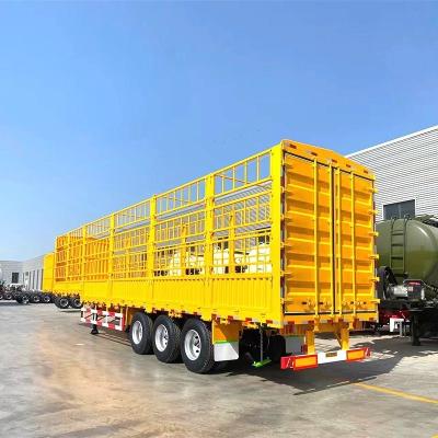 China Optional Twist Locks Heavy Duty 60-80tons Van Box Fence Cargo Semi Trailer 13m 14m 15m for sale