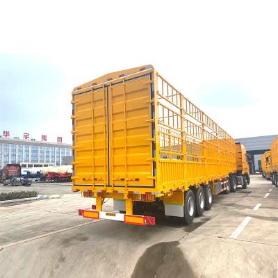 China Optional Twist Locks Heavy Duty 60-80tons Van Box Fence Cargo Semi Trailer 13m 14m 15m for sale