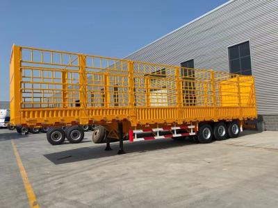 中国 3 軸 ステーク フェンス 半トレーラー 7000-8000mm 車輪ベースと 40-60 トンの容量 販売のため