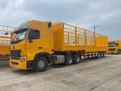 中国 3 軸 ステーク フェンス 半トレーラー 7000-8000mm 車輪ベースと 40-60 トンの容量 販売のため