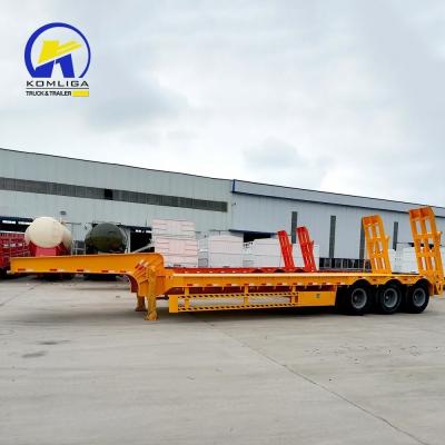 Cina Sosposizione tipo braccio crociato 3 assi 4 assi semirimorchio con rampa per carico pesante in vendita