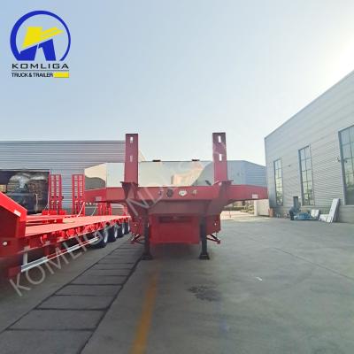 Cina 80 tonnellate di carico utile, autocarro a letto basso, rimorchio 2 caricatori di pneumatici di ricambio per soluzioni su misura in vendita