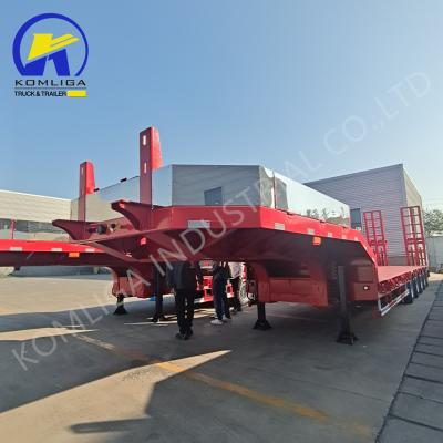 Cina 80 tonnellate di carico utile, autocarro a letto basso, rimorchio 2 caricatori di pneumatici di ricambio per soluzioni su misura in vendita
